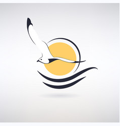 Seagull silhouettes Royalty Free Vector Image - VectorStock