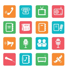 Media and communication icons Royalty Free Vector Image