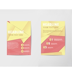 Front and back tech flyer template design Vector Image