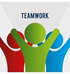 Teamwork support and leadership Royalty Free Vector Image