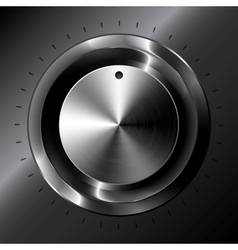 Metallic volume button icon Royalty Free Vector Image