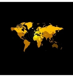 Colorful ancient World map Royalty Free Vector Image