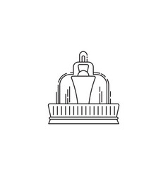 Fountain with flowing water top view Royalty Free Vector