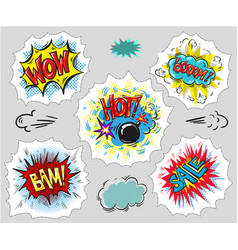 Stickers collections in pop art style Vector Image by marymo_art ...