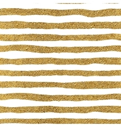 Gold foil stripes horizontal lines seamless Vector Image