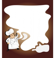 Cartoon chef with blank menu Royalty Free Vector Image - VectorStock