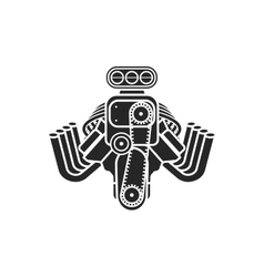 Car engine symbol stylized silhouette of Vector Image