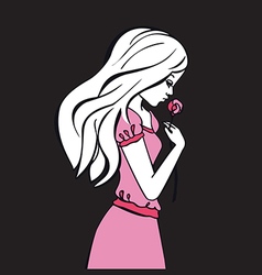 Princesses profile set beautiful female Royalty Free Vector Image ...