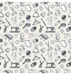 Sewing and needlework seamless pattern Royalty Free Vector