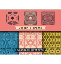 SET OF DIFFERENT SEAMLESS PATTERNS Royalty Free Vector Image