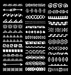 Borders collection in ethnic style Royalty Free Vector Image