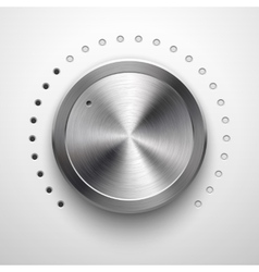 Metallic volume button icon Royalty Free Vector Image