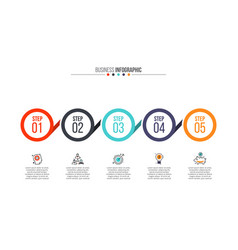Infographic template with 5 options Royalty Free Vector