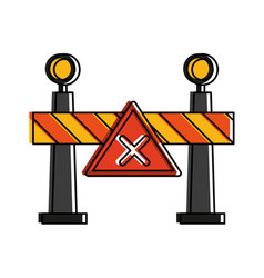 Roadblock road safety icon image Royalty Free Vector Image