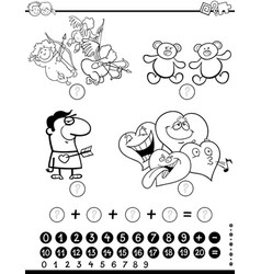 Heart shape with math formulas Royalty Free Vector Image