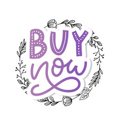 Slogan buy now letter for web background design Vector Image