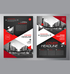 Business brochure leaflet cover page design for Vector Image