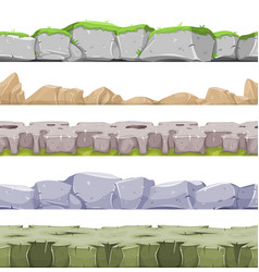 Rocks and boulders set Royalty Free Vector Image