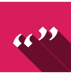 Quote sign icon quotation mark symbol double Vector Image