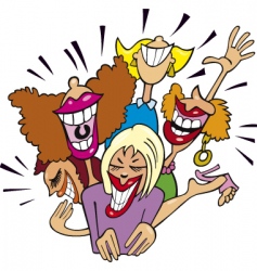 Cartoon laughing people Royalty Free Vector Image - VectorStock