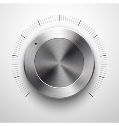 Metallic volume button icon Royalty Free Vector Image