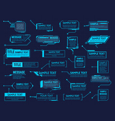 Callouts technology callout template digital Vector Image