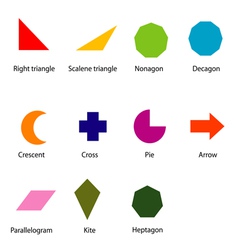 Shapes chart for kids Royalty Free Vector Image