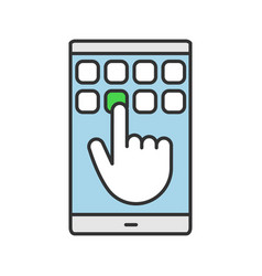 Set smartphone cartoon Royalty Free Vector Image