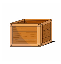 Wooden box Royalty Free Vector Image - VectorStock