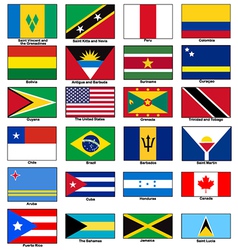 North America flags Royalty Free Vector Image - VectorStock