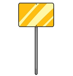 Yellow sign and pole vector by nikdoorg - Image #1558568 - VectorStock