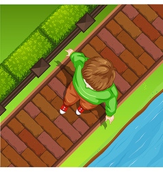 Old brick walkway vector by roverto - Image #720776 - VectorStock