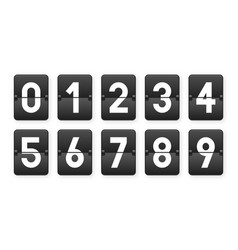 Digital numbers set number font text Royalty Free Vector