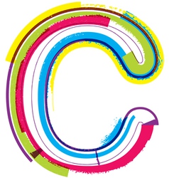 Colorful font - letter c Royalty Free Vector Image