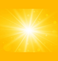 Abstract rays yellow background with light dots Vector Image
