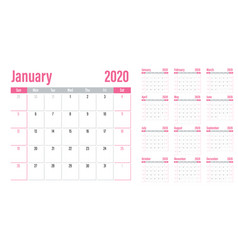2020 calendar a3 size cute woodland animal minimal
