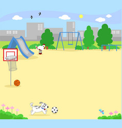 Cartoon empty playground Royalty Free Vector Image