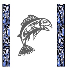 Native salmon Royalty Free Vector Image - VectorStock