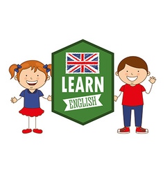 Learn english design Royalty Free Vector Image