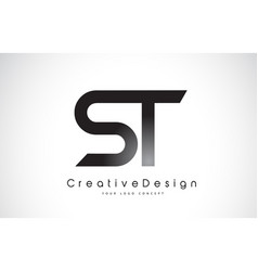 St s t letter logo design in black colors Vector Image