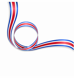 Costa rican flag wavy ribbon background Royalty Free Vector