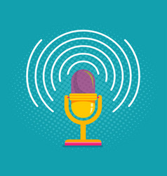 Retro microphone Royalty Free Vector Image - VectorStock