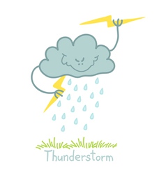 Thunder storm font Royalty Free Vector Image - VectorStock