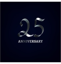 Anniversary 50 silver 3d numbers Royalty Free Vector Image