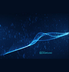Blue sonic wave line abstract digital Royalty Free Vector