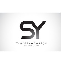 Red and black sy s y letter logo design creative Vector Image