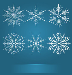 Snowflake set Royalty Free Vector Image - VectorStock