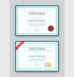 Collection colorful certificate Royalty Free Vector Image