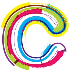 Colorful font - letter c Royalty Free Vector Image