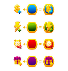 Set call mobile notification icon for game Vector Image